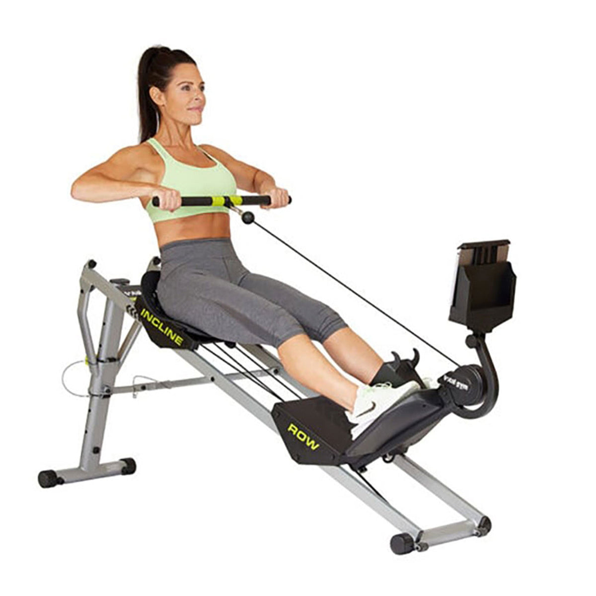 Total Gym Ergonomic Folding Incline Rowing Machine with 6 Levels of Re ...