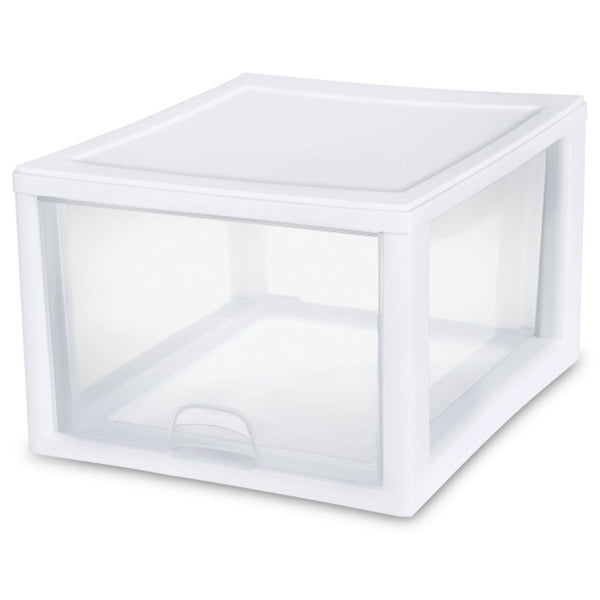 Sterilite 27 Quart Stacking Storage Drawer, Stackable Plastic Bin Draw ...