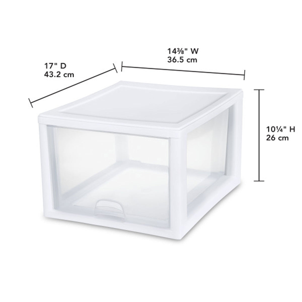 Sterilite 27 Quart Stacking Storage Drawer, Stackable Plastic Bin Draw ...