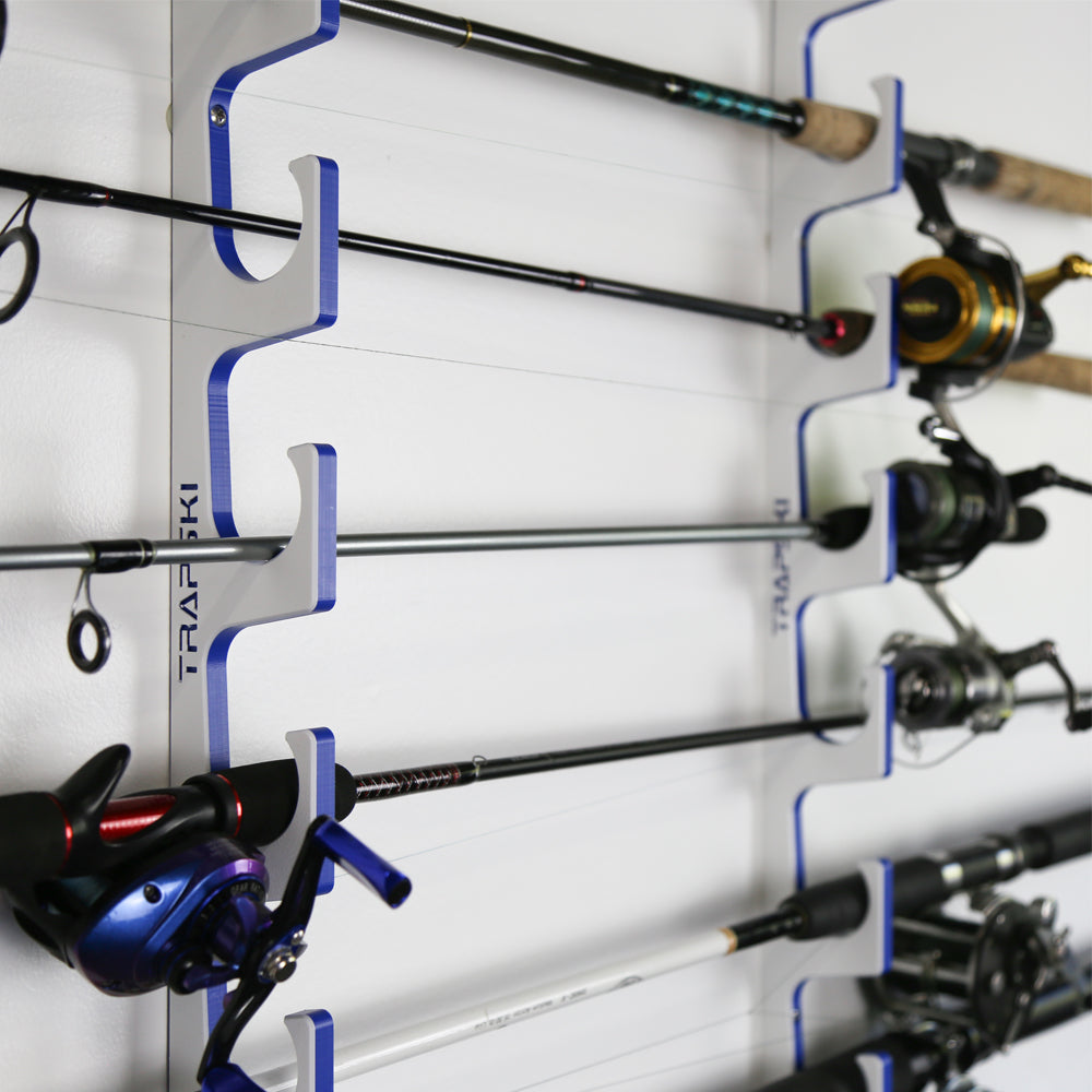 TRAPSKI Fishing Rod/Pole Holder Rack Organizers | Wall or Ceiling ...